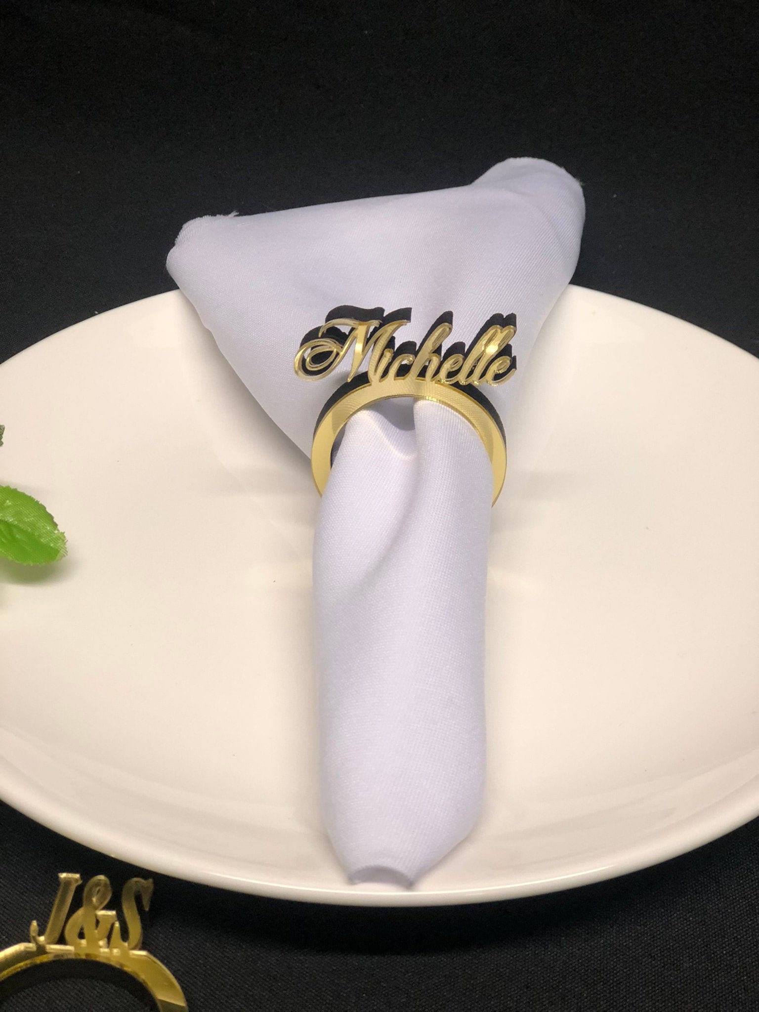 Custom Laser Cut Unique Personalized Napkin Rings, Wedding Napkin Rings ...
