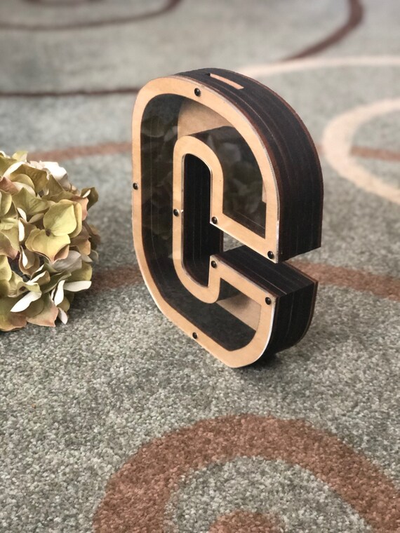 Wooden Alphabet Personalize Name Piggy Bank Saving Bank | Etsy