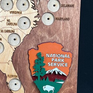 Wooden US National Park 56 States Quarter Map, Quarter Coin Display ...