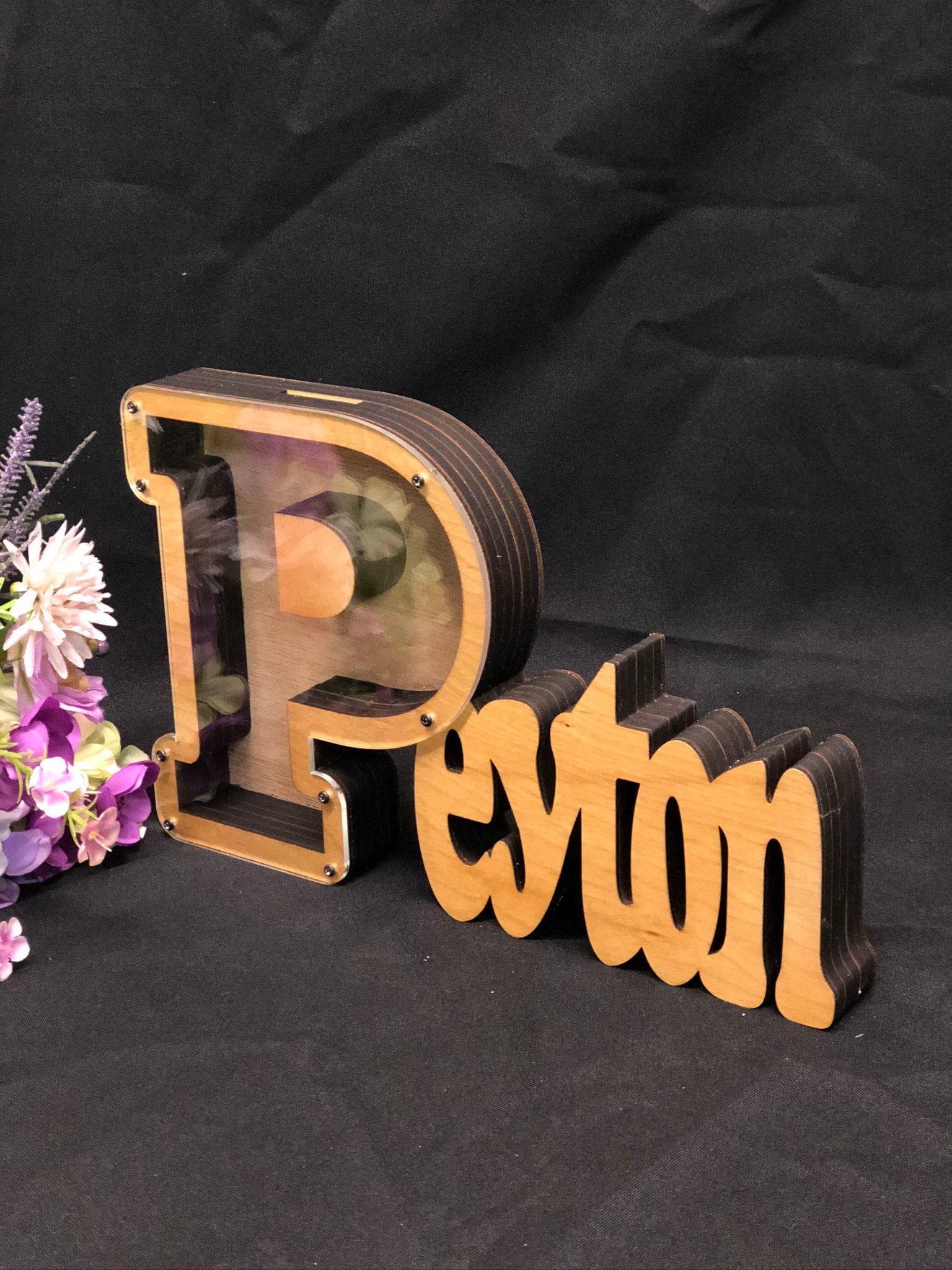 Wooden Name Personalize Letter Coin Piggy Bank Coin Bank | Etsy