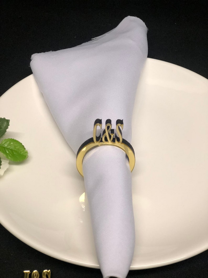 Custom Laser Cut Unique Personalized Napkin Rings, Wedding Napkin Rings ...