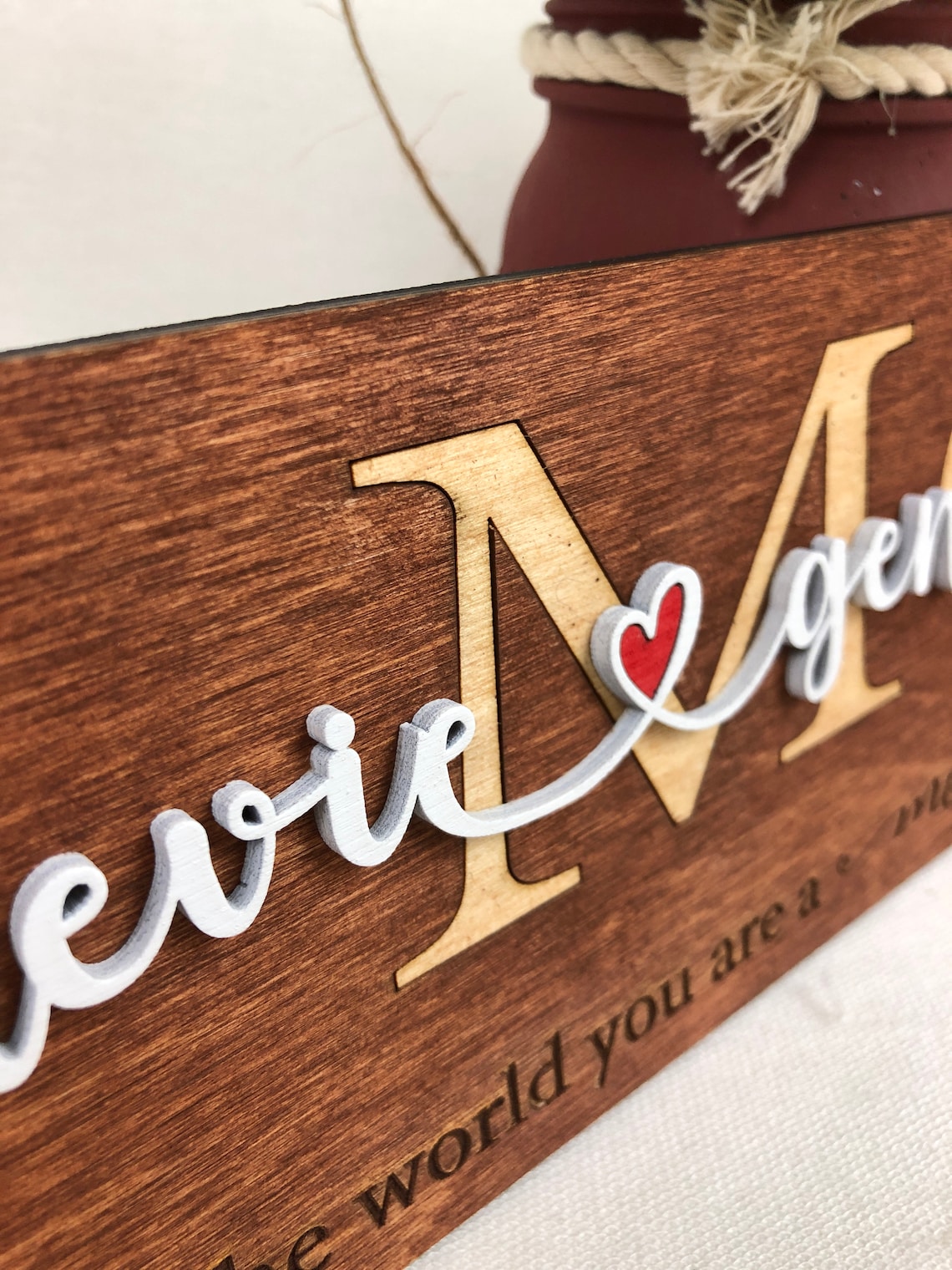 Custom Personalized 3D Wood Sign Mothers Day Sign Mama Sign | Etsy