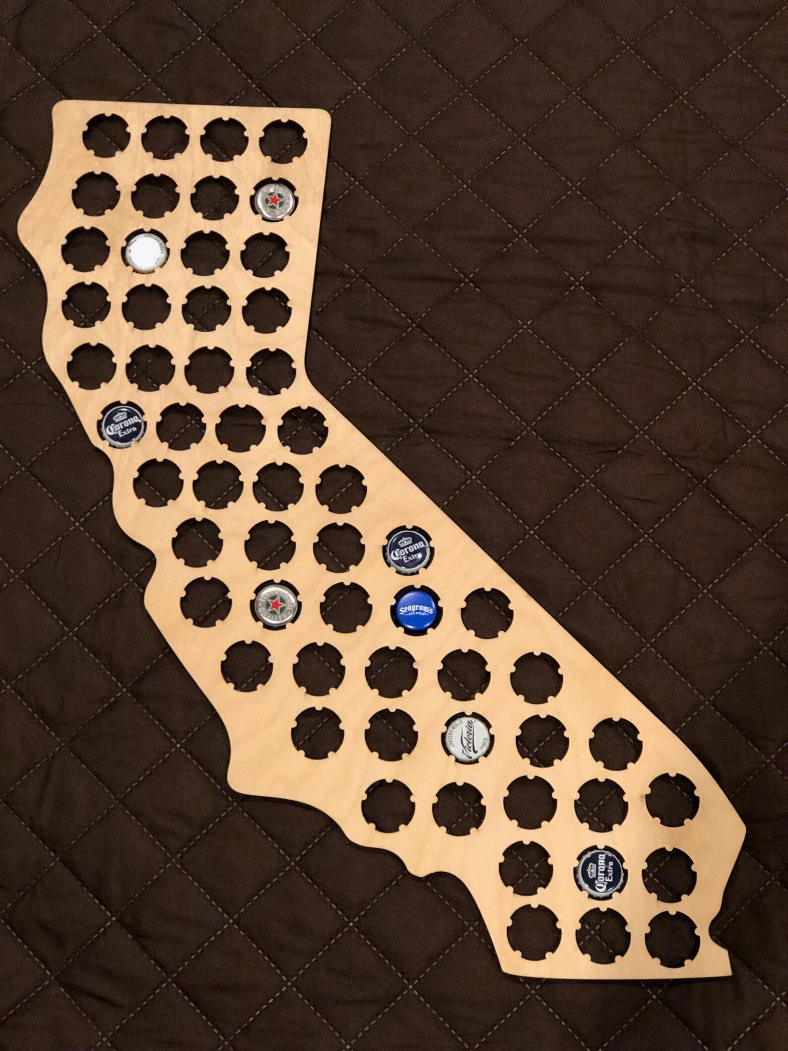 Wooden California State Beer Cap Map , Dad Gift, Groomsman Gift ...