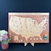 Wooden US National Park 56 States Quarter Map, Quarter Coin Display ...