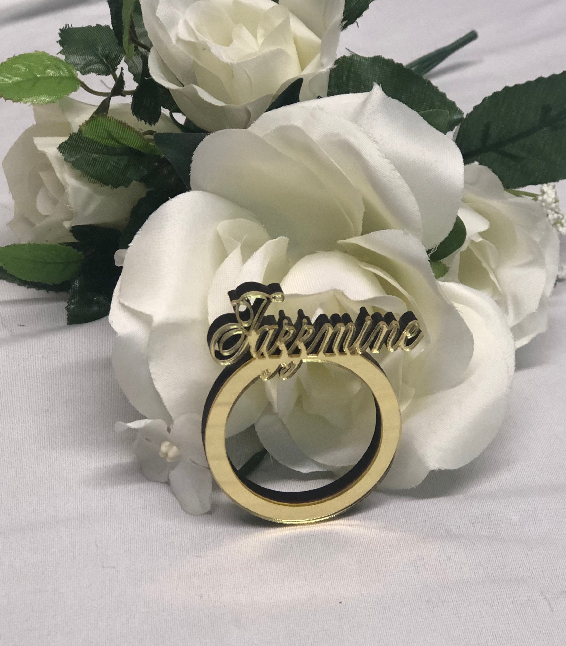 Custom Laser Cut Unique Personalized Napkin Rings, Wedding Napkin Rings ...