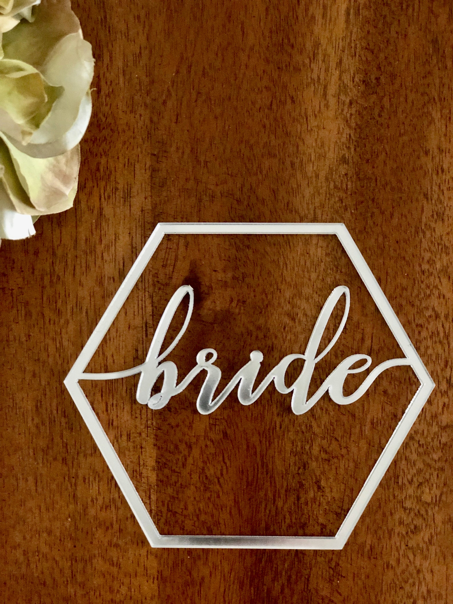 Custom Laser Cut Unique Geometric Shape Name Place Card - Etsy