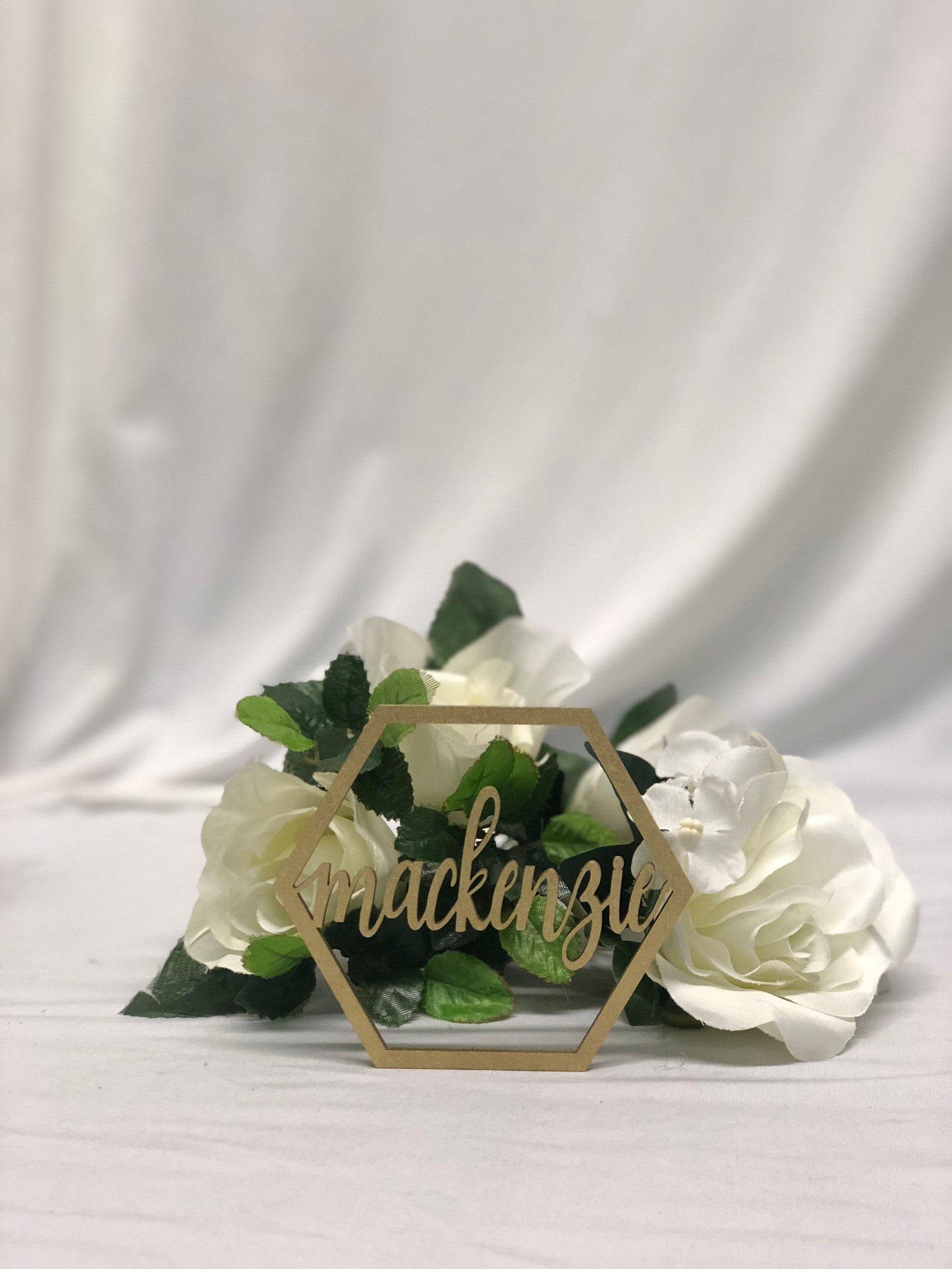 Custom Laser Cut Unique Geometric shape Name Place Card | Etsy
