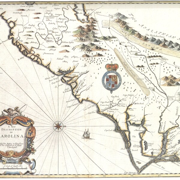 North Carolina Map - Etsy