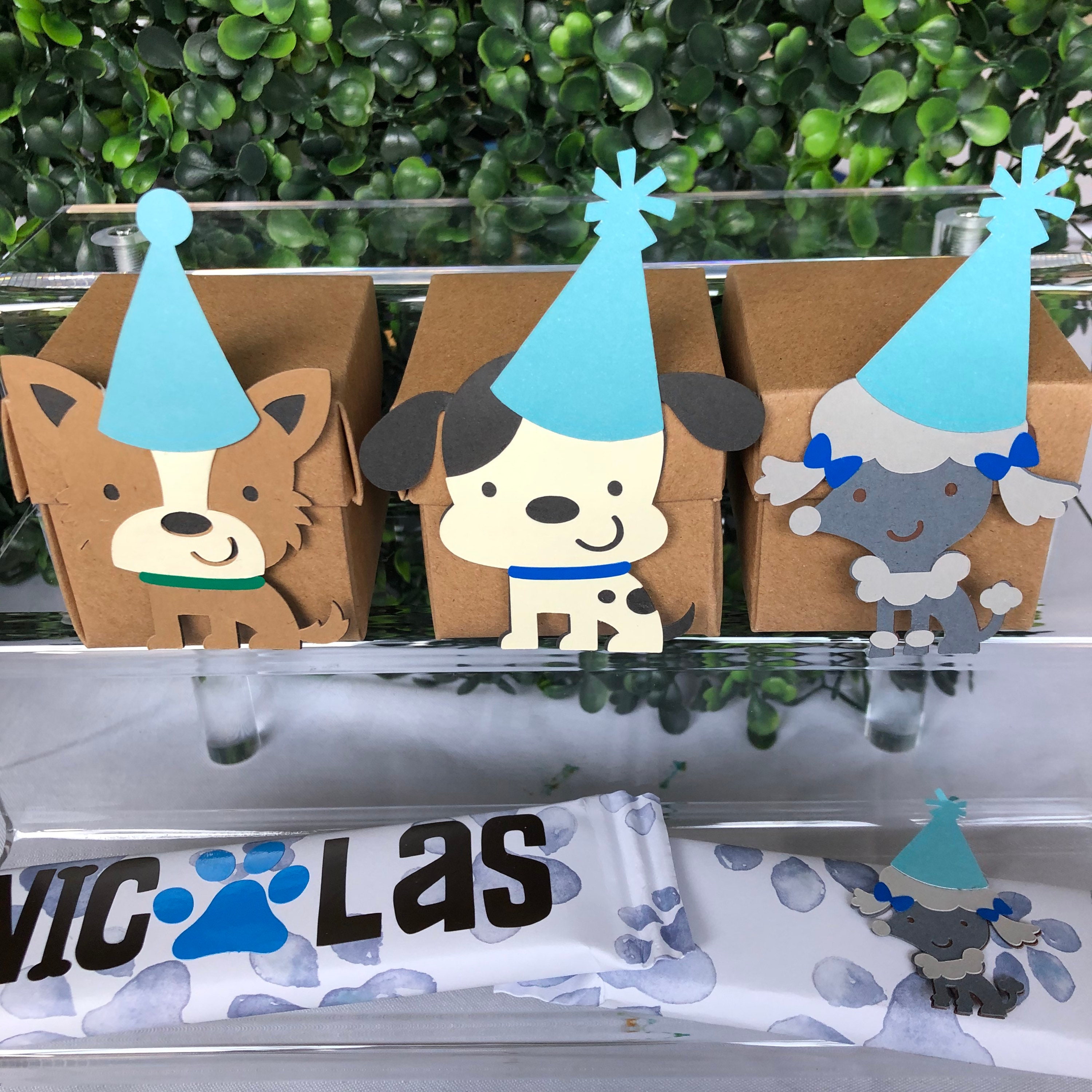 Puppy Themed Decorative Boxes Puppy Themed Birthday Dog - Etsy