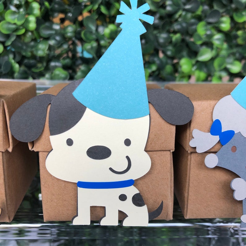 Puppy Themed Decorative Boxes Puppy Themed Birthday Dog - Etsy