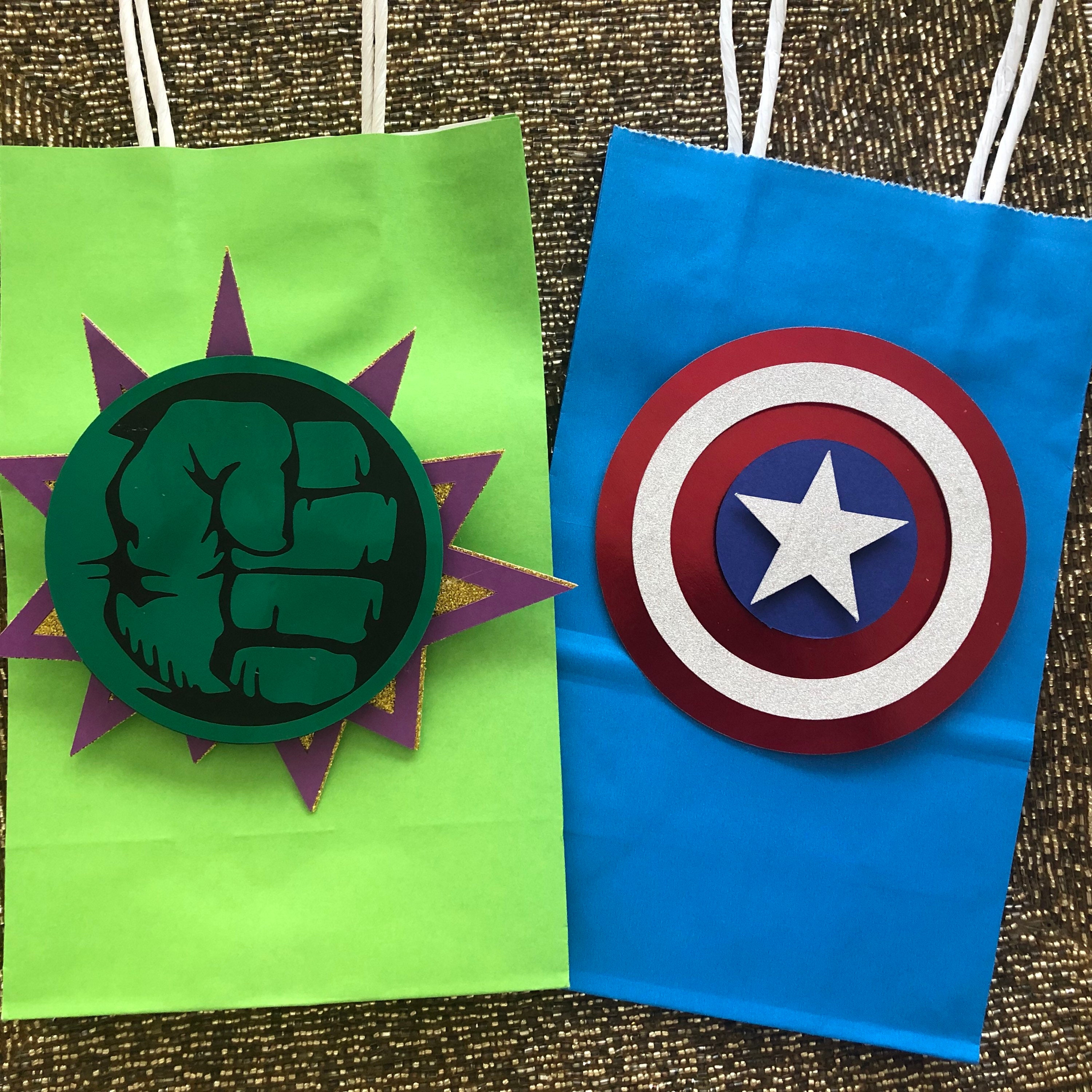 Custom Superhero Gift Bags Avengers Goodie Bags Avengers | Etsy
