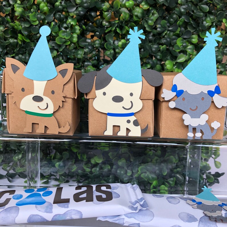 Puppy Themed Decorative Boxes Puppy Themed Birthday Dog - Etsy
