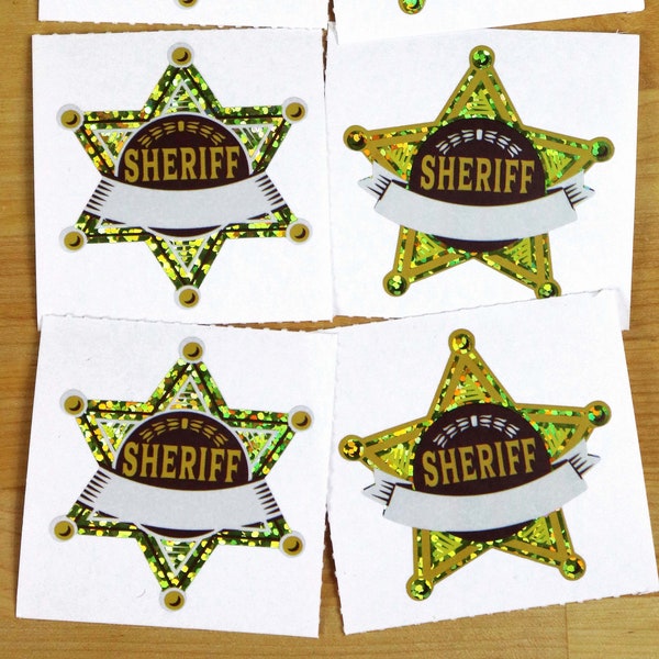 Gold Sheriff Badge Stickers - Etsy