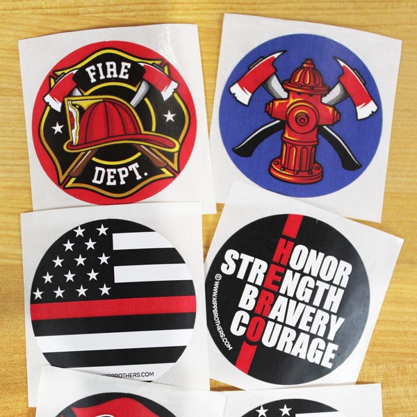Firefighter Stickers - Etsy