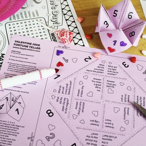 Valentines Day Fortune Teller With Jokes Downloadable - Etsy