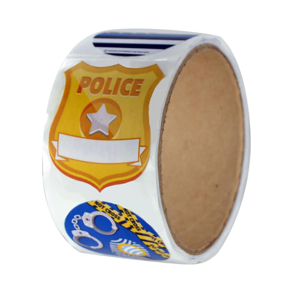 Police Officer Sticker Roll of 100 Assorted Stickers - Etsy UK