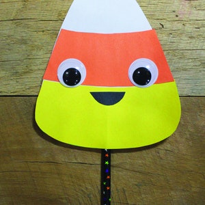 Candy Corn Puppet Craft Downloadable Template - Etsy