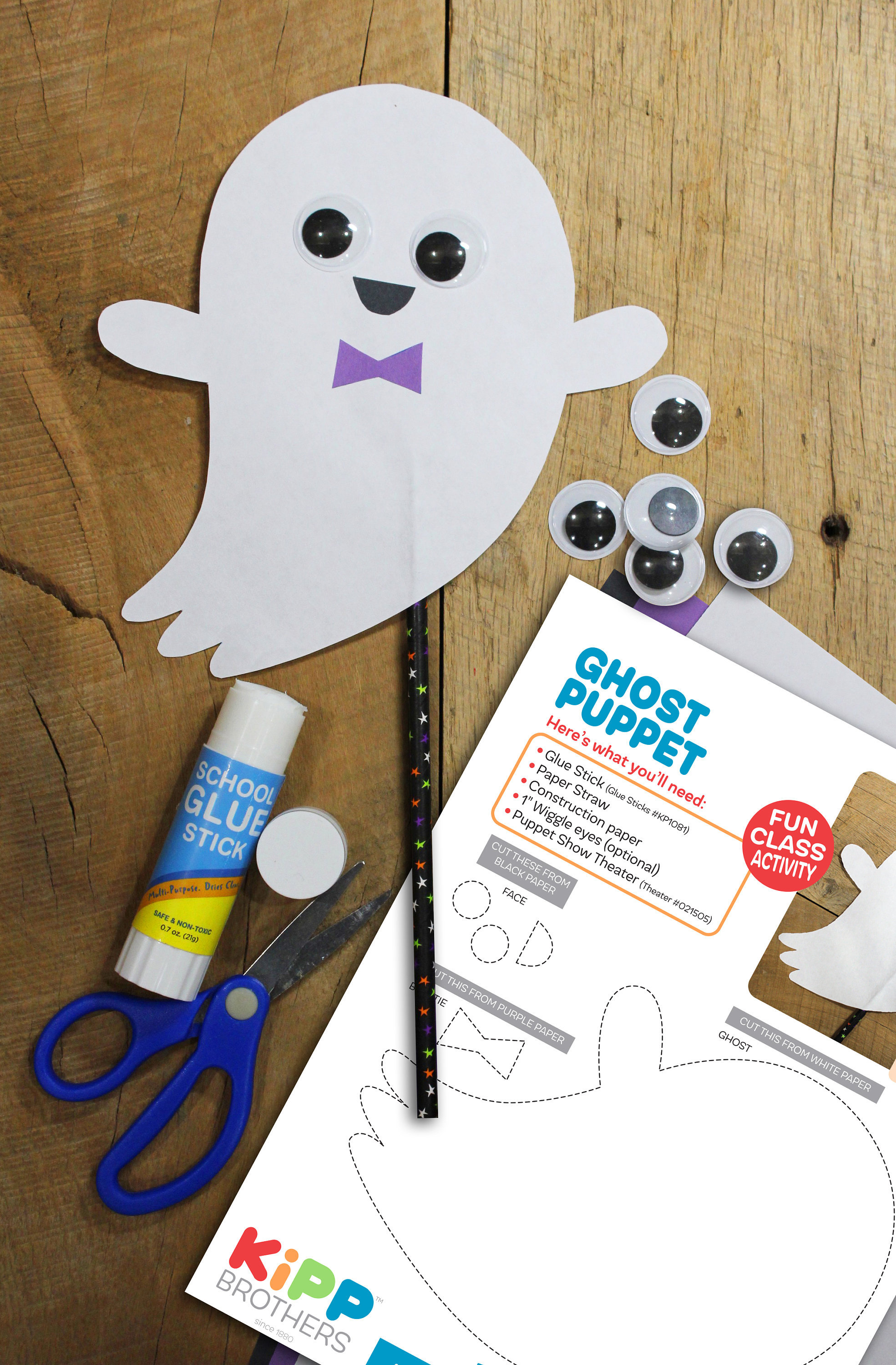 Ghost Puppet Craft Downloadable Template - Etsy