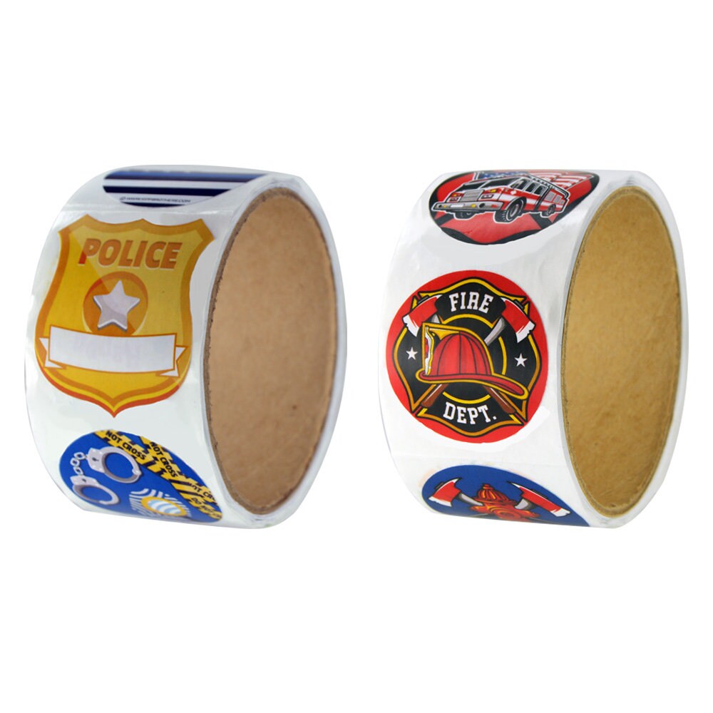 Police Officer & Firefighter Sticker Assortment 200 Stickers - Etsy