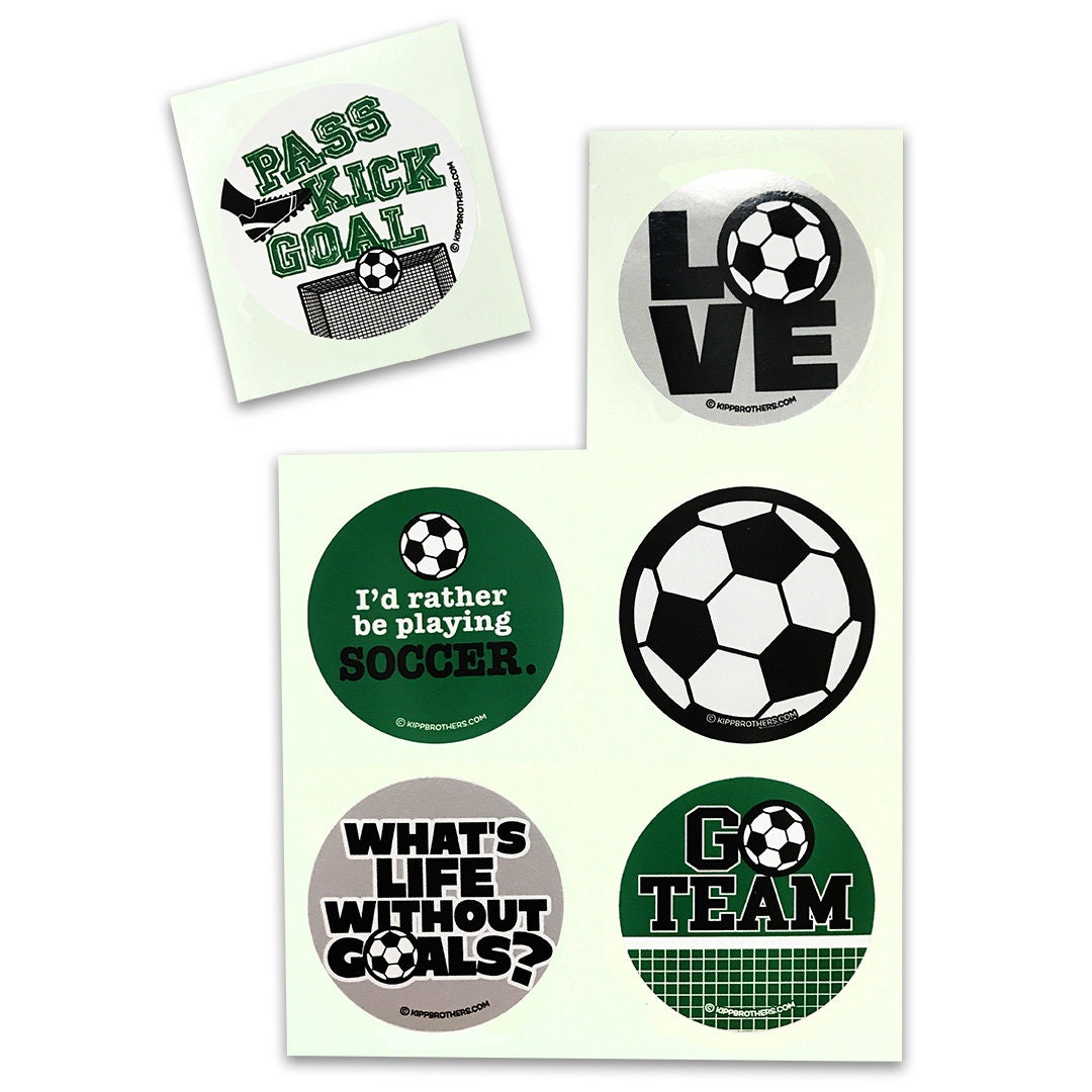 Assorted Soccer Sports Sticker Sheet Pack 102 Stickers - Etsy