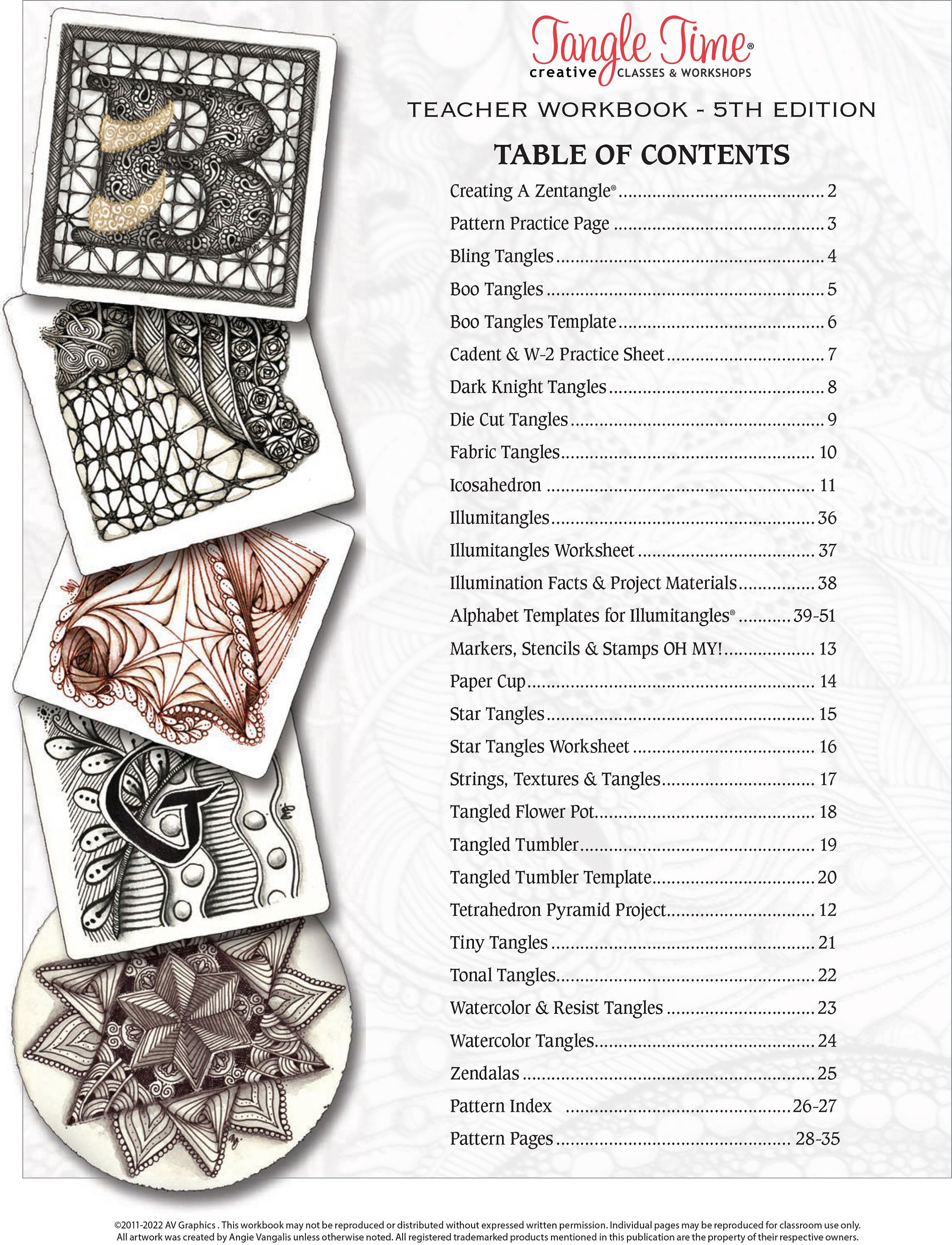 Tangle Patterning & Drawing Workbook, Learn How to Tangle With 24 ...