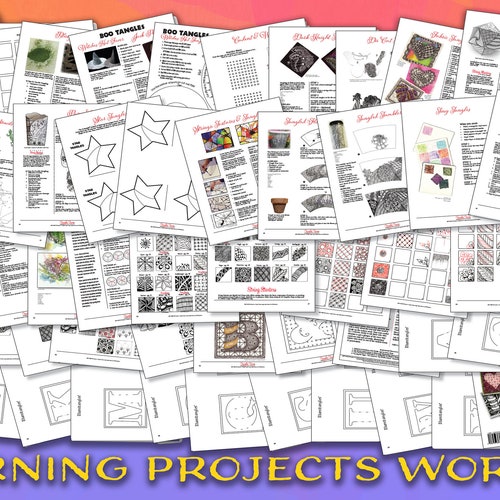 Tangle Patterning & Drawing Workbook Learn How to Tangle With - Etsy