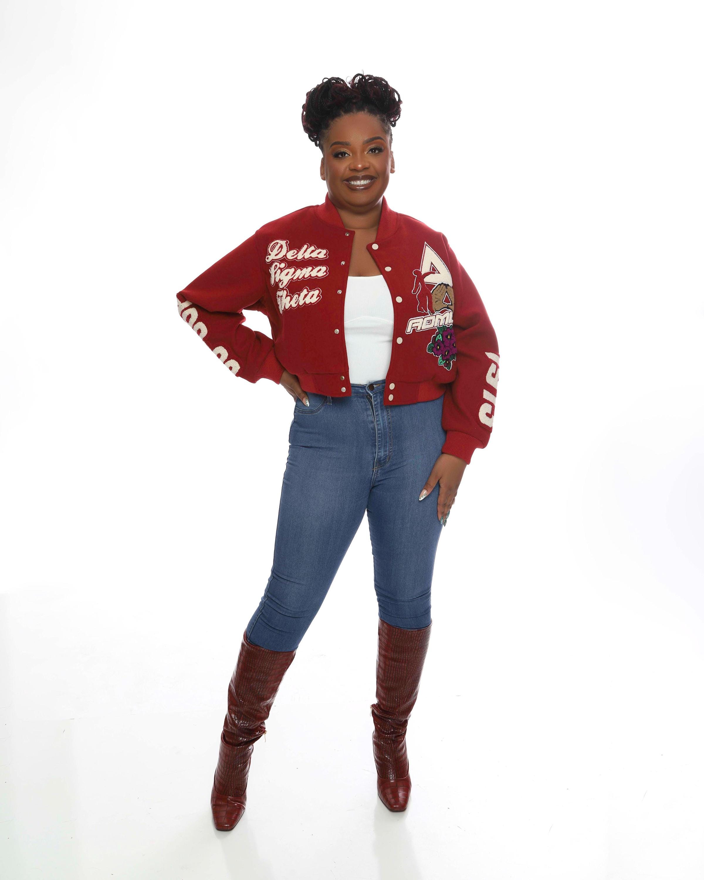 Crimson Graffiti Delta Sigma Theta Wool Crop Jacket RESTOCKS January ...