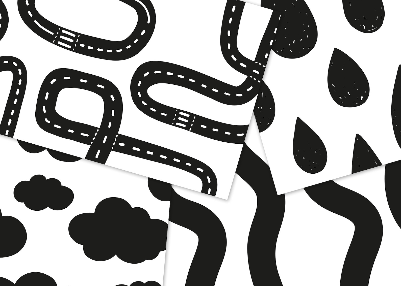 High Contrast Baby Cards, Printable Baby Art Cards, Visual Stimulation ...