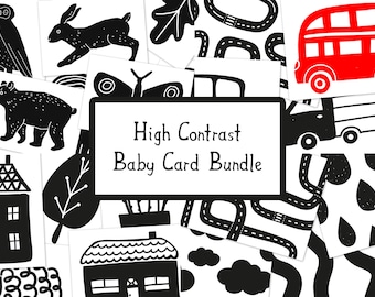 Black & White Baby Graphics Infant Visual Stimulation Art - Etsy UK