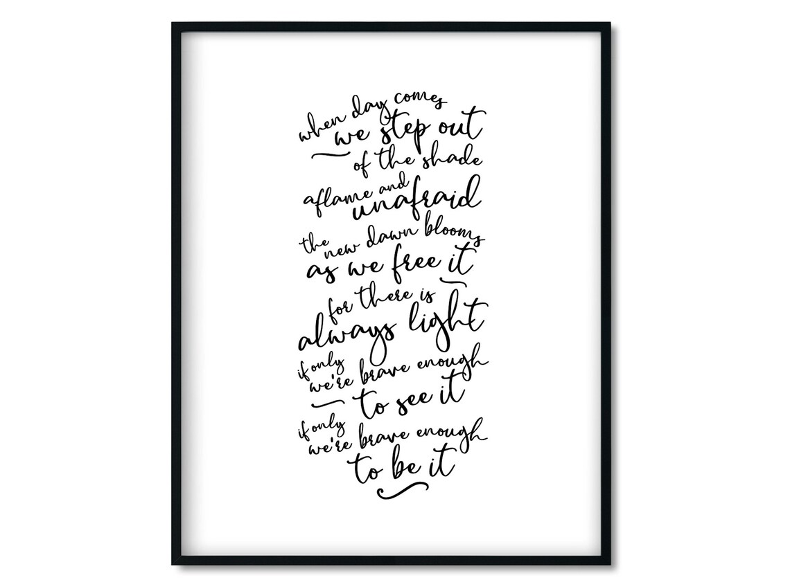 The Hill We Climb - Amanda Gorman, Inaugural Poem, Digital Download - Etsy