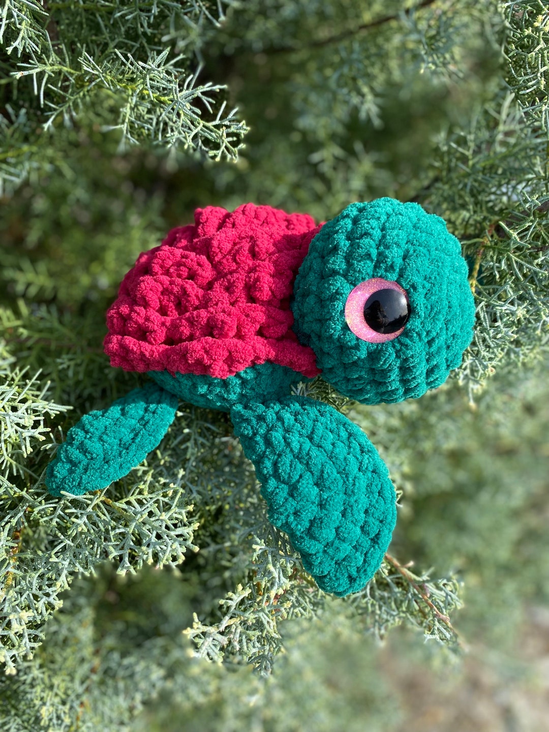 Handmade Crocheted Rose Flower Turtle - Etsy