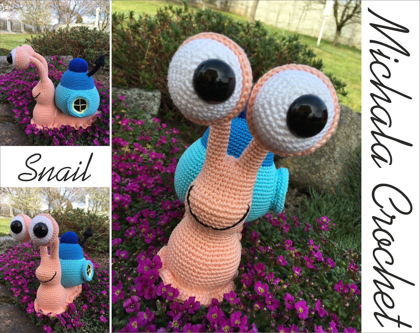 PATTERN Crochet Snail, Amigurumi Snail, Pdf Tutorial Snail - Etsy