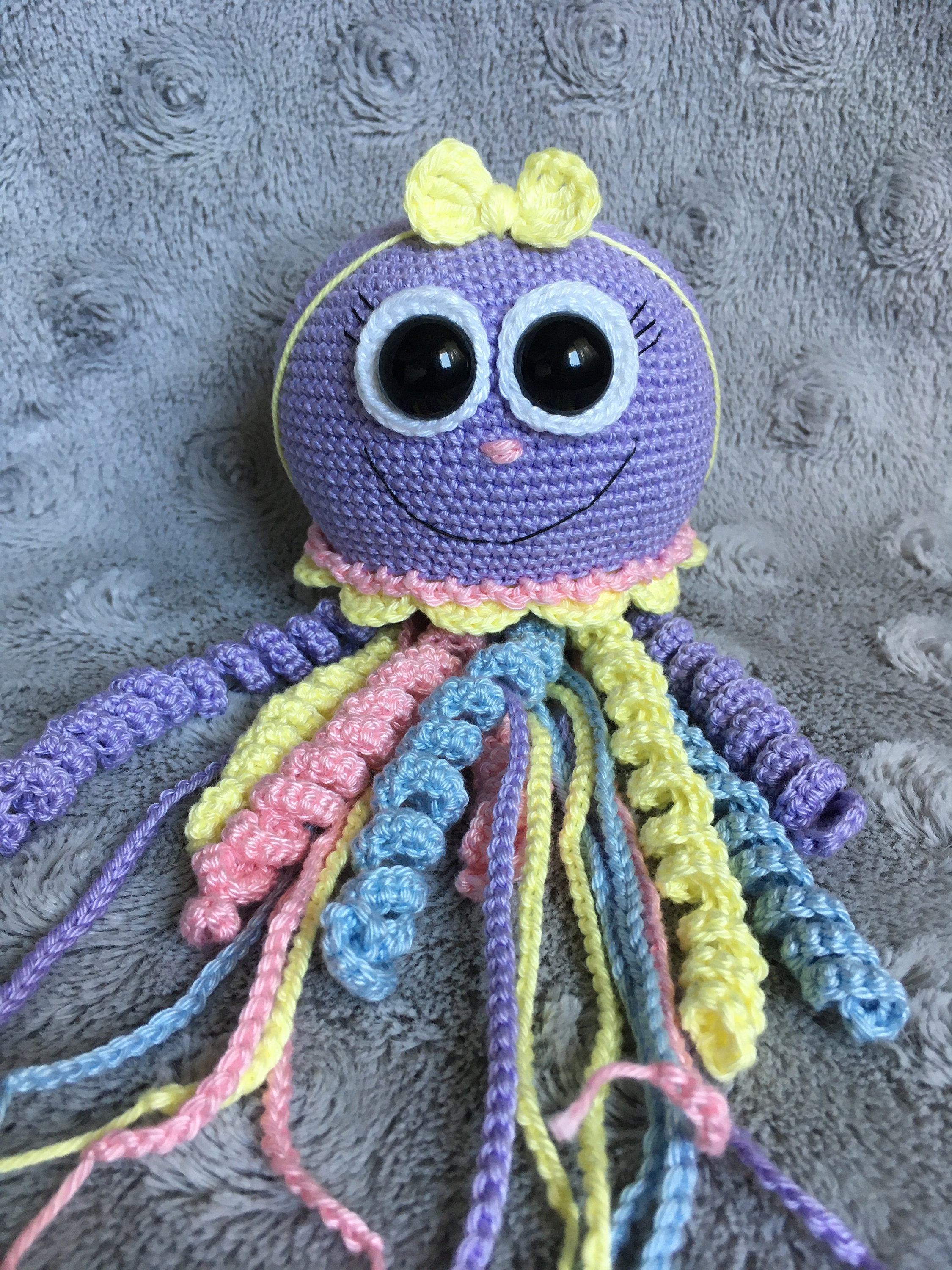 PATTERN Crochet Jellyfish, Amigurumi Jellyfish, Pdf Tutorial Jellyfish ...