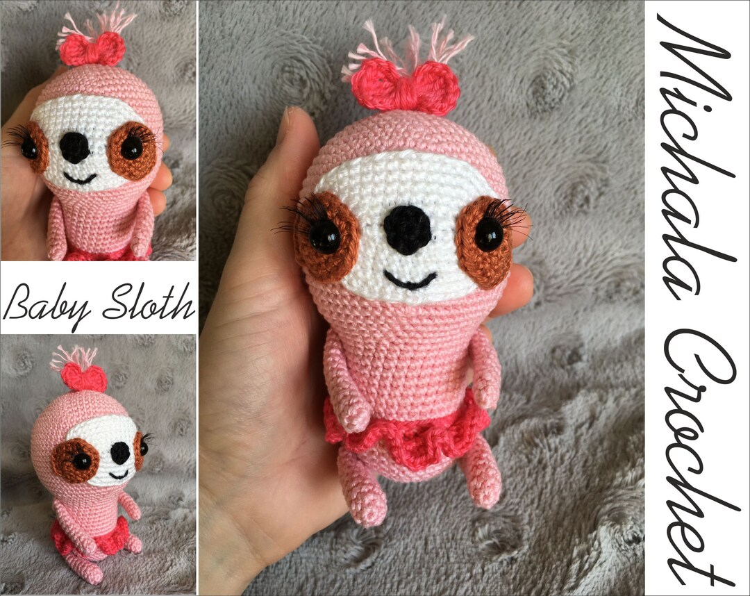 PATTERN Crochet Baby Sloth, Amigurumi Sloth, Pdf Tutorial Sloth - Etsy