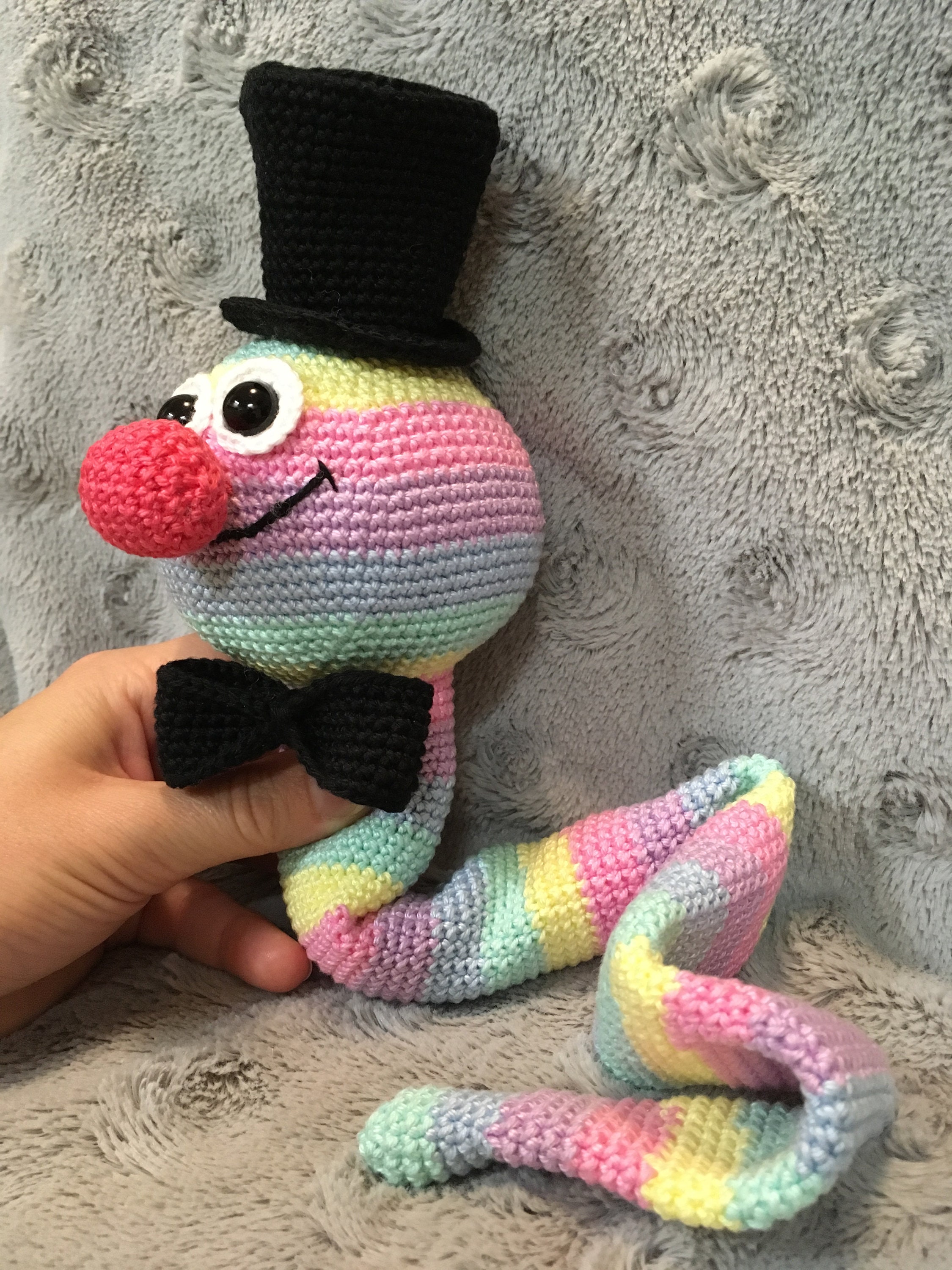PATTERN Crochet Earthworm Amigurumi Earthworm Pdf Tutorial | Etsy PATTERN Crochet Earthworm Amigurumi Earthworm Pdf Tutorial | Etsy
