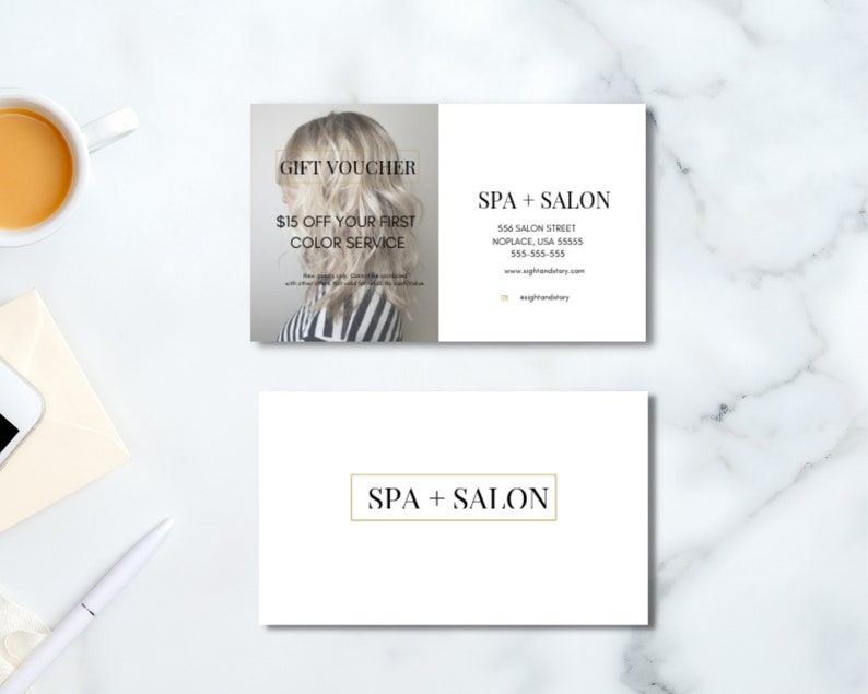 Salon Voucher Cards Hair Business Card - Etsy
