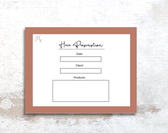 Salon Client Card | Etsy