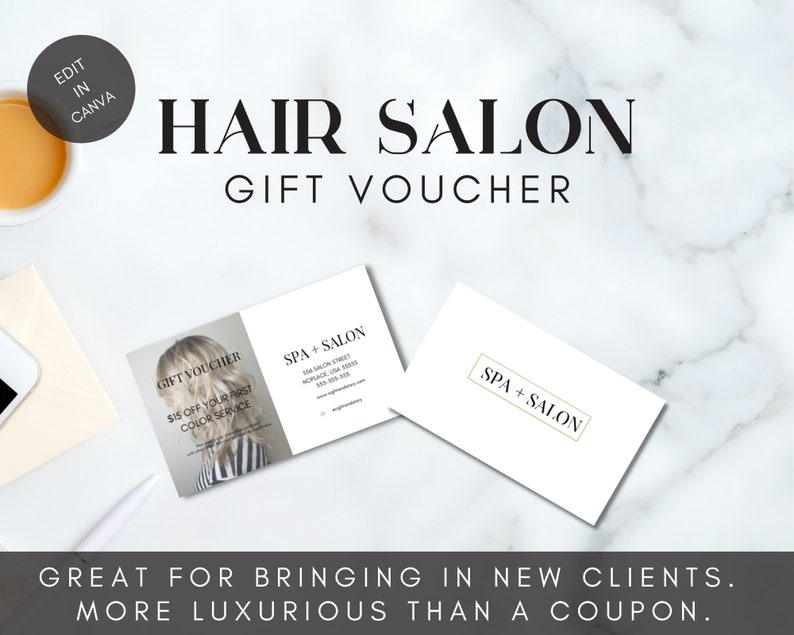Salon Voucher Cards Hair Business Card - Etsy