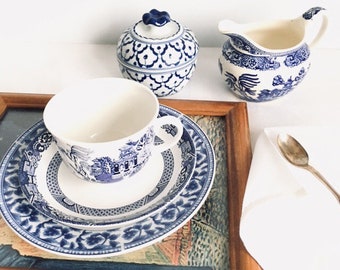 Blue Willow Tea Set - Etsy