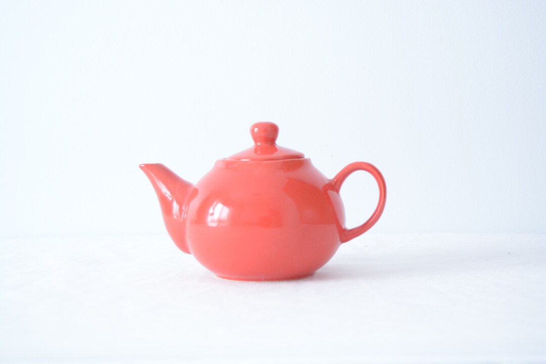 Vintage Ceramic Red Teapot, Small Tea Pot, Tea Party - Etsy