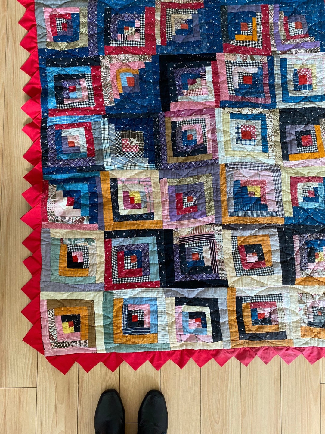 Antique Quilt, Prairie Point Quilt, Throw Quilt, Pattern Quilt ...