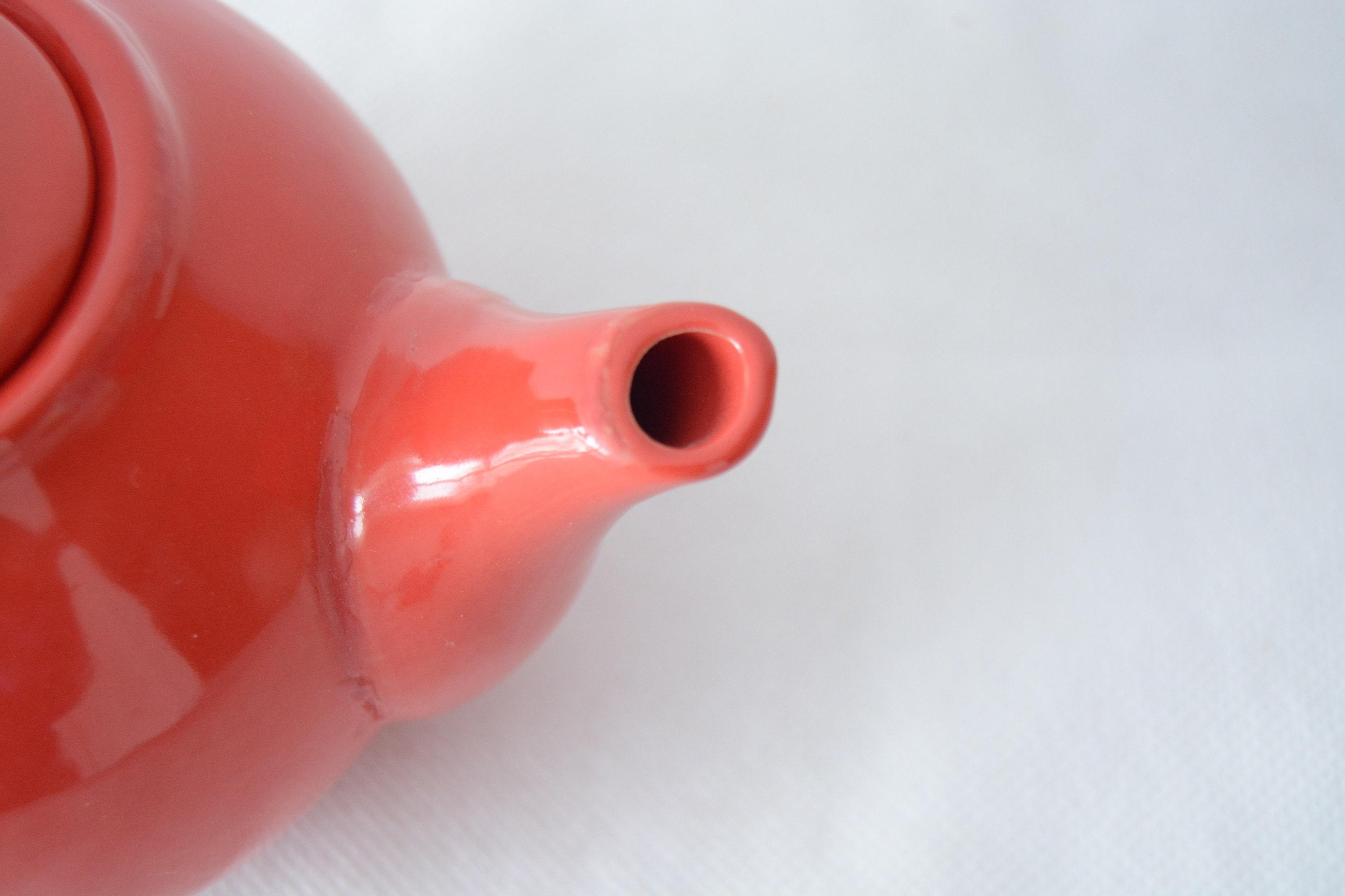 Vintage Ceramic Red Teapot, Small Tea Pot, Tea Party - Etsy