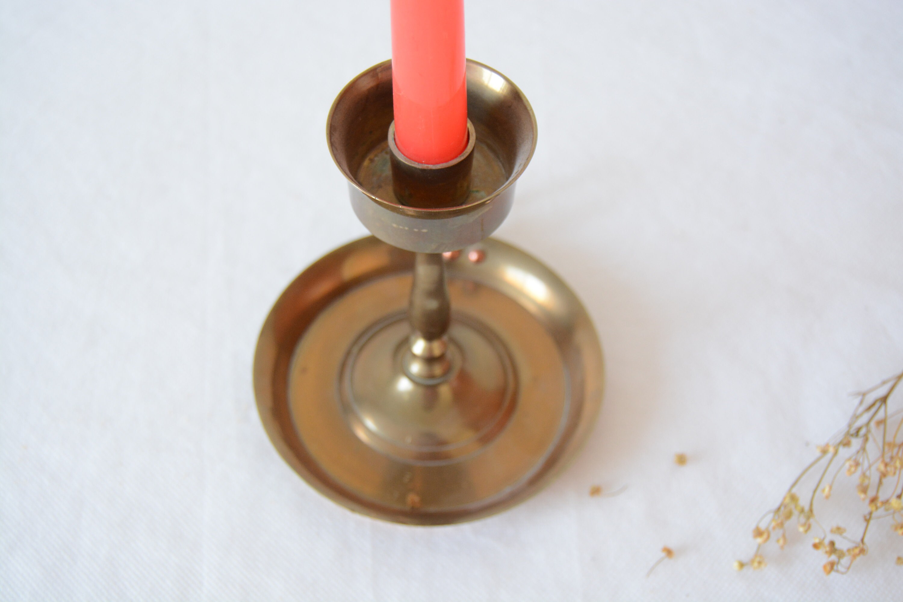 Vintage Brass Candlestick Holder, Finger Candlestick Holder,candle ...