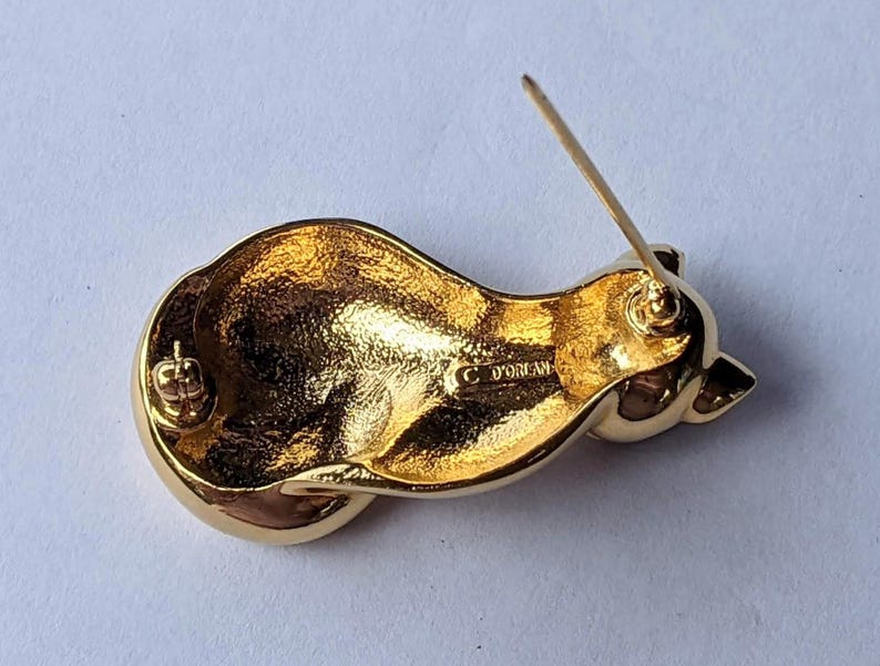 Brooch D’orlan Designer Signed Gold Plated Vintage - Etsy