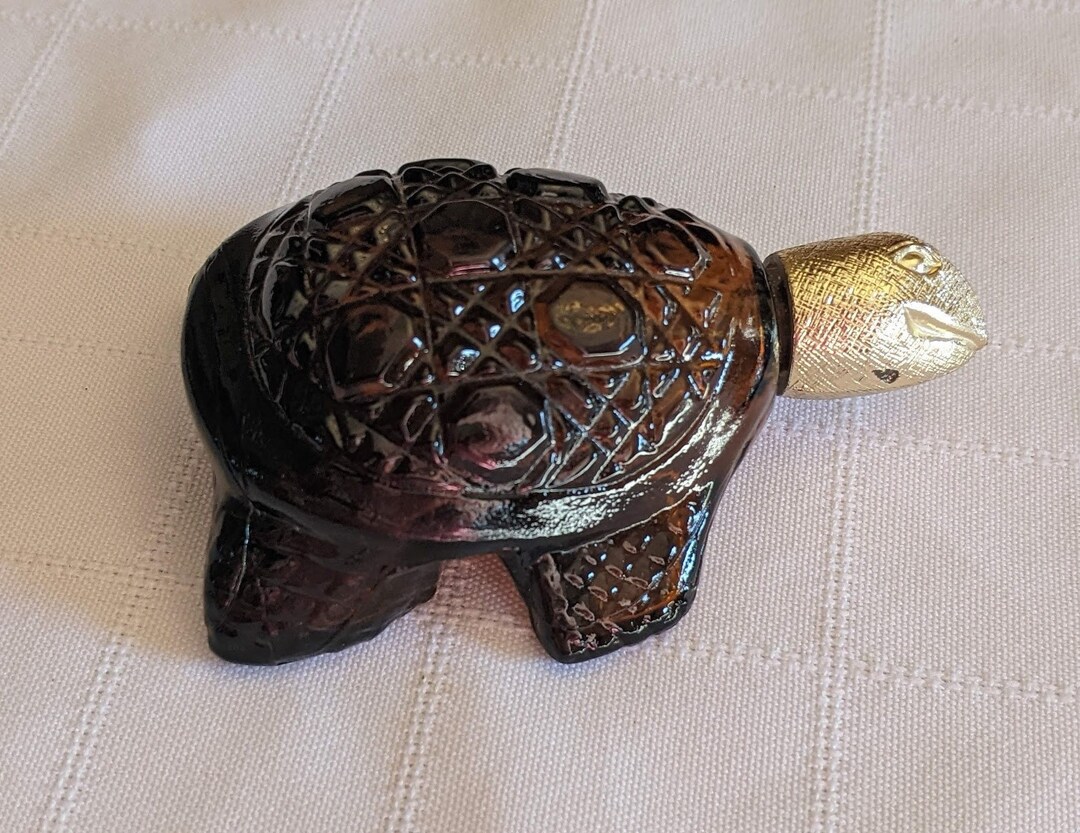 Avon, Turtle, Perfume Bottle, 1970s, Treasure Turtle Decanter, Bird of ...