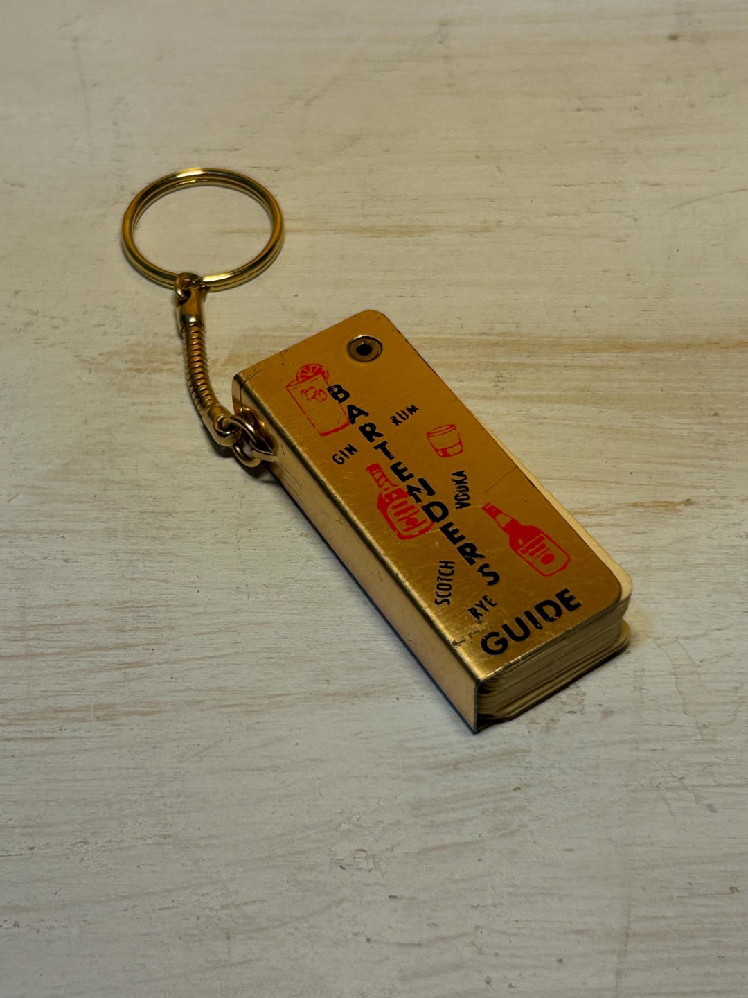 Bartender's Guide, Mixology, Barware, Miniature Flip-out Card, Keychain ...