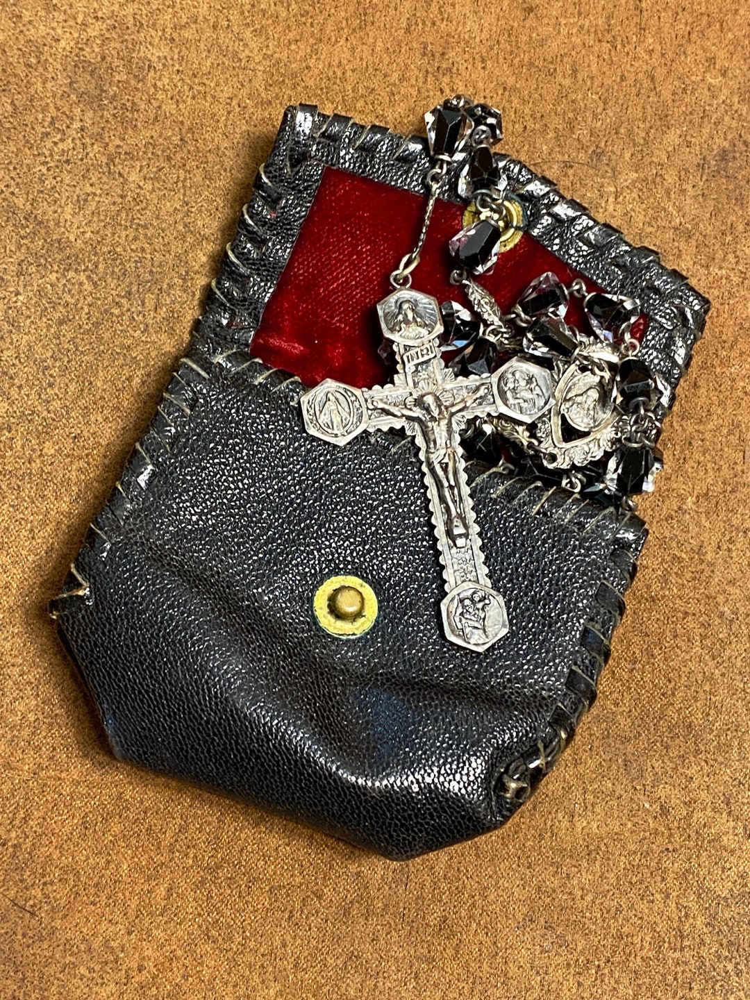 Rosary, Antique, Crystal Beads, Sterling - Etsy