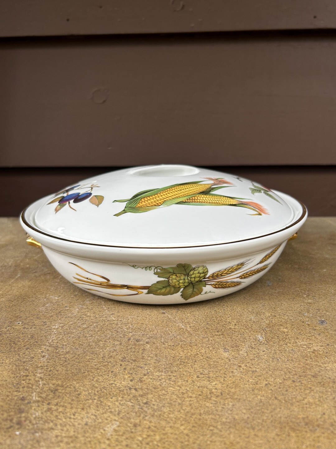 Royal Worcester Evesham Gold Lidded Casserole/baking Dish - Etsy