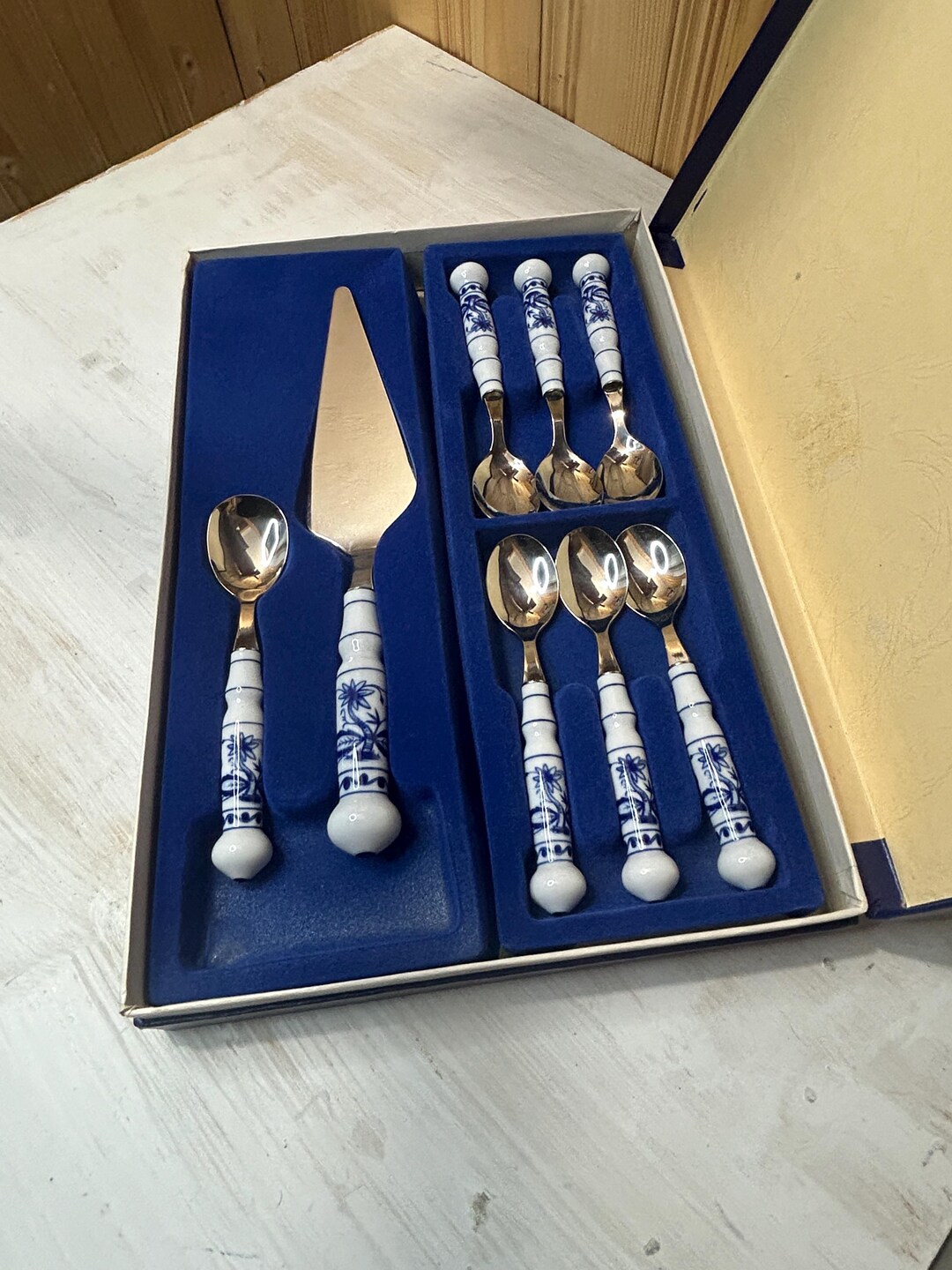 Blue Onion ABS Rostfrei DDR Cibulak 8 Piece Flatware Cutlery Serving ...