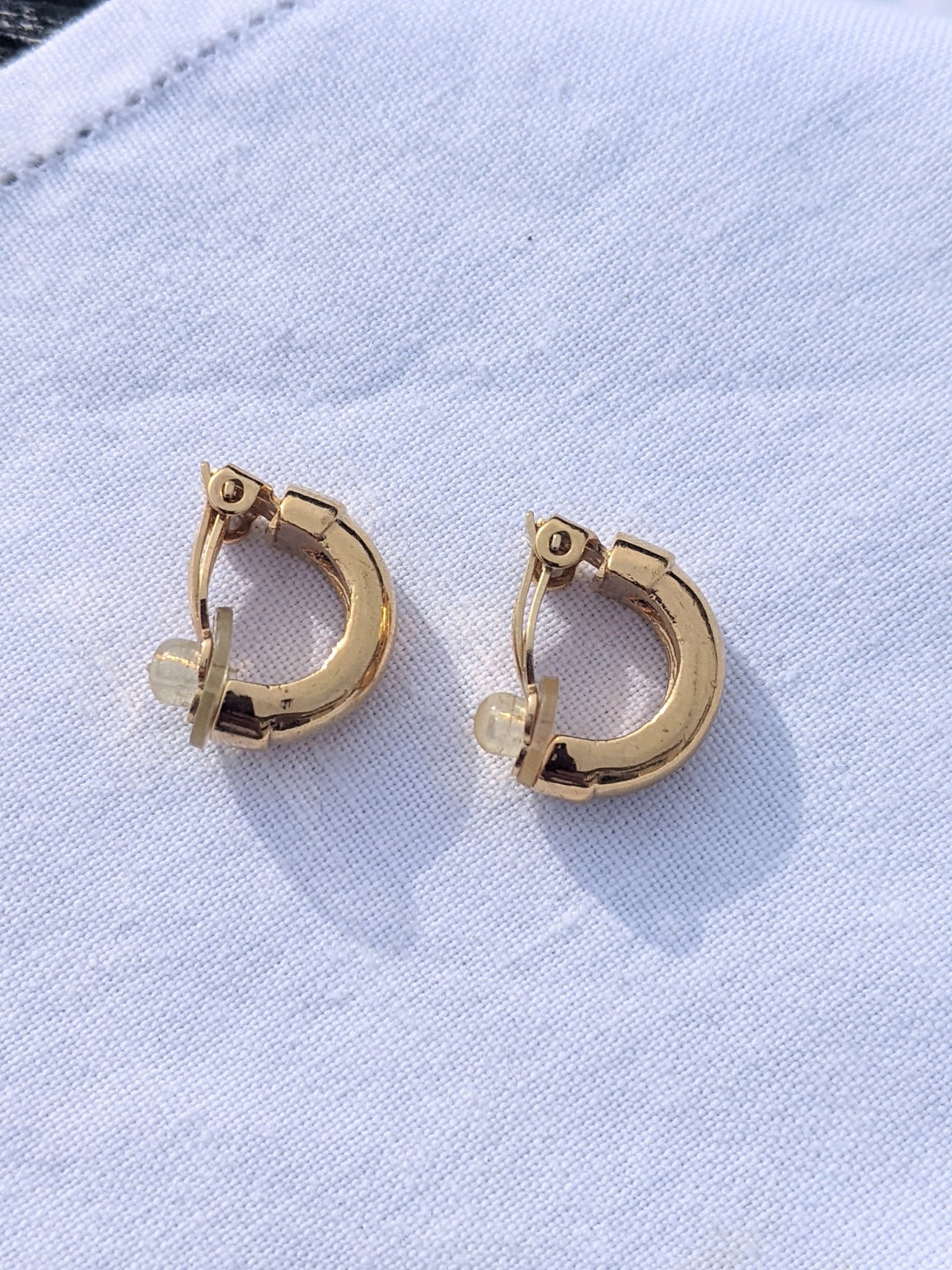 D'orlan Earrings Golden Hoop 1980's Clip-on Vintage - Etsy